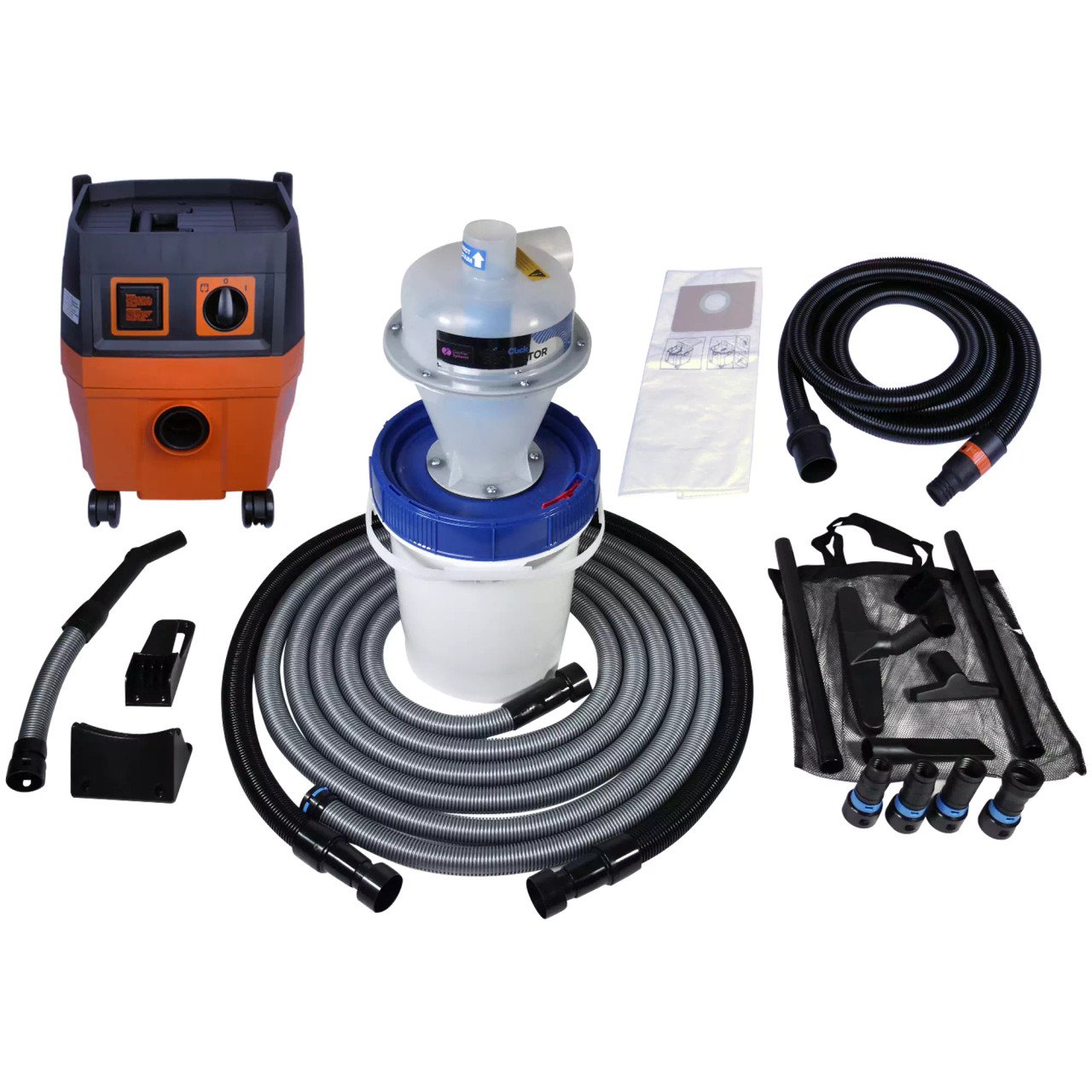 Fein Dustex 25L Dust Extractor with Quick Click Wall-Hung Separator Kit ...